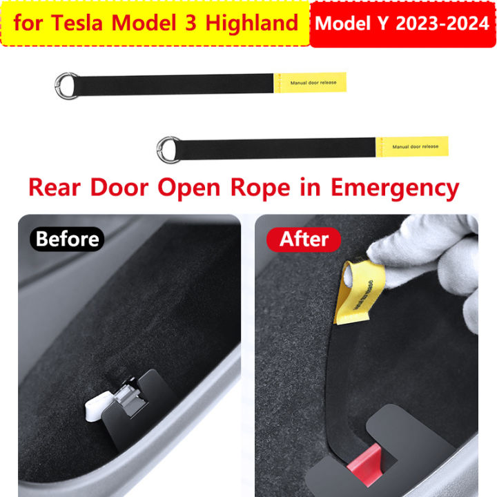 For New Tesla Model Y 3 Highland 2024 Rear Door Emergency Handle Rear ...