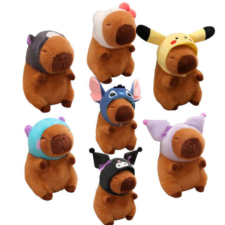 Capybara Plush Toy Simulation Capibara Cosplay Pokemon Pikachu Disney ...