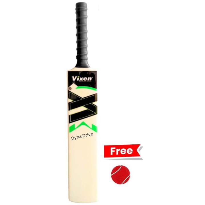 Vixen Dyna Drive Cricket Bat With Free 1 Piece Tennis Ball || Wooden ...