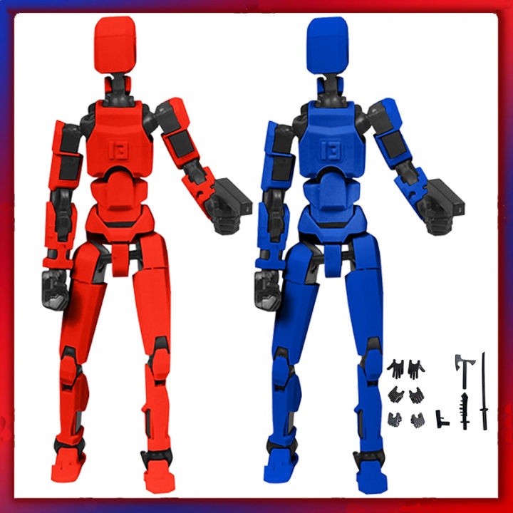 Titan T13 Action Figures Lucky Dummy 13 Robot Anime Figures Fidget Toys ...