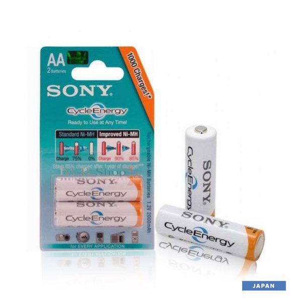 2pcs AA Rechargeable Cell 1.2V SONY Cycle Energy Cell | Daraz.pk