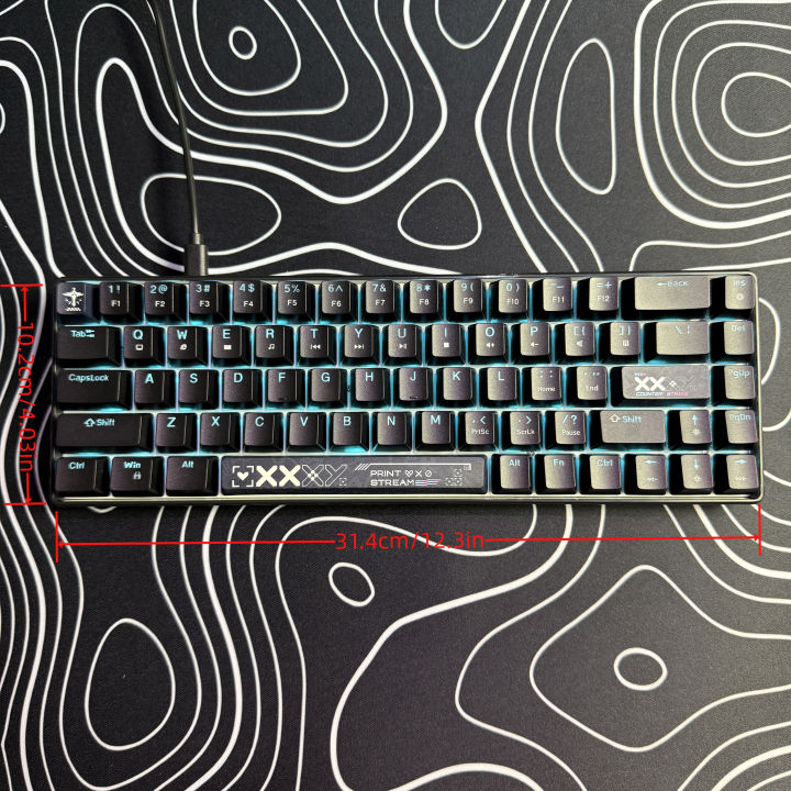 Mechanical Gaming Keyboard, 68 Keys Gaming Keyboard With Blue/Switches ...