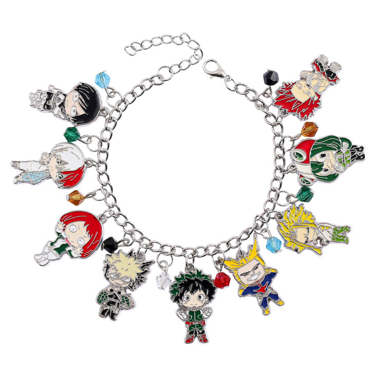 Handmade Enamel Pendant Anime My Hero Academia Charm Bracelets Cartoon ...