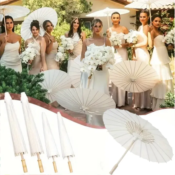 84cm Parasol Umbrellas Wedding Photo Cosplay Prop Paper Umbrella DIY ...