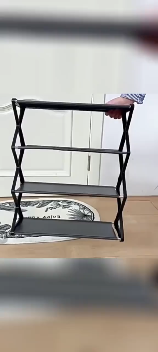 Zigzag X Shape 4-Layer Shoes Rack | Daraz.pk