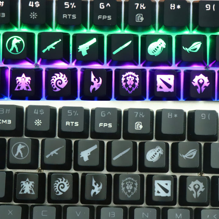 CS GO Gaming Keycaps Custom ABS Backlit Keycap For World Of Warcraft ...