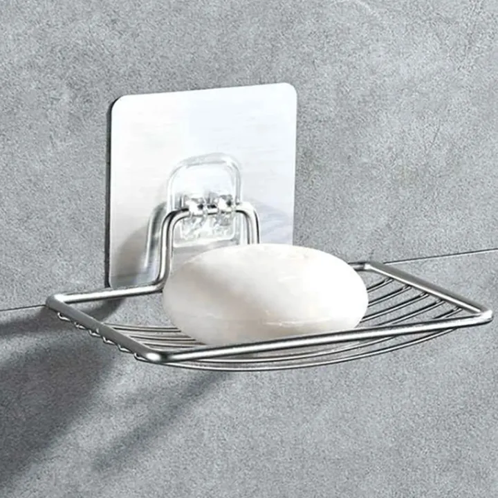 1PC-Stainless Steel Soap Rack Punch-free Nail-free Bathroom Single ...