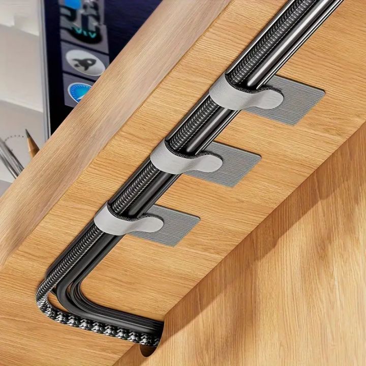 10pcs Self Adhesive Cable Organizer, Table/Wall Adhesive Cable Fixed ...