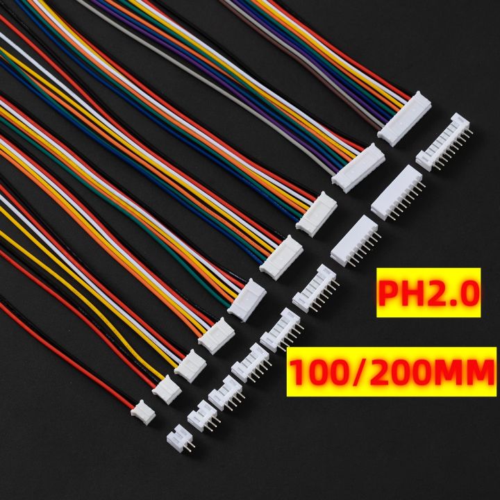 5Sets 2/3/4/5/6/7/8/9/10 Pin Pitch Male Female Plug Socket JST 2.0mm ...