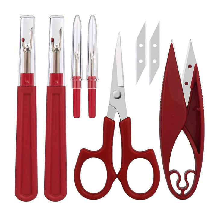 1/2/6Pcs Sewing Seam Ripper Kit Red Sewing Stitch Thread Unpicker &Seam ...