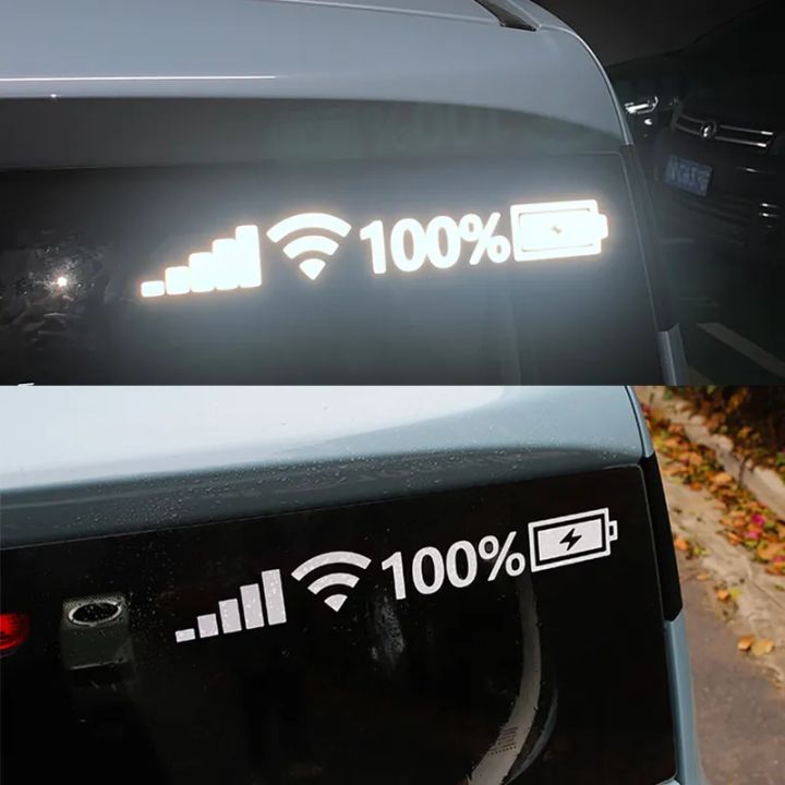 Auto Rear Windshield Stickers 5G Signal WiFi Power Reflective Truck ...