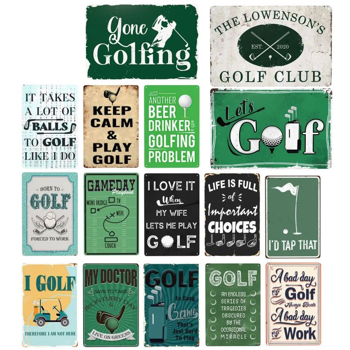 Vintage Golf Tin Signs Retro Sports Metal Sign Golf for Man Cave Life ...