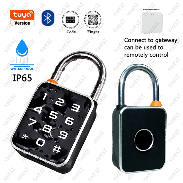 Tuya Smart Padlock Electric Biometric Lock IP65 Waterproof Ecurity ...