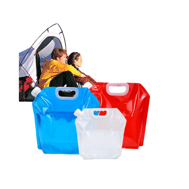 5L /10L 2pcs Outdoor Portable Folding Water Bag Travel Camping Plastic Large Capacity Water ...
