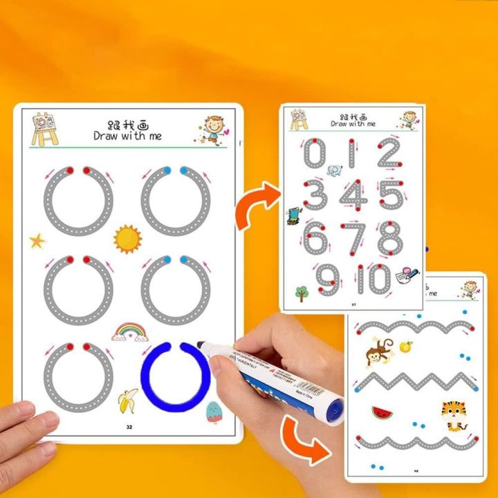 Reusable Educational Tracing Work Book For Kids 64 Pages | Daraz.pk