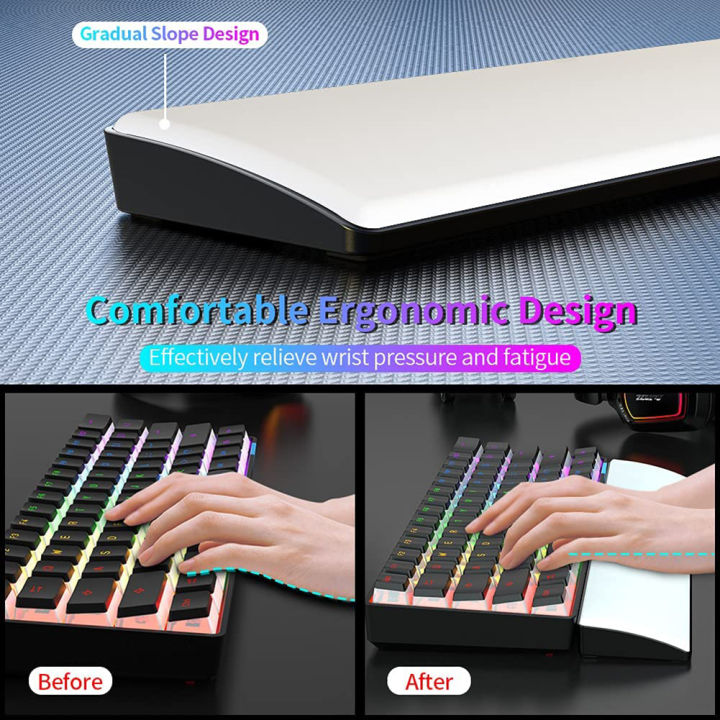 Memory Foam Ergonomic 104/87/81/61 Keys Keyboard Wristpad Soft AntiSlip ...