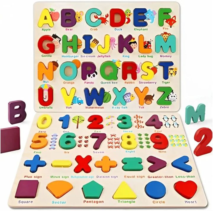 Cubelelo Alphabet & Number Learning Board | 2 in 1 Preschool Early ...
