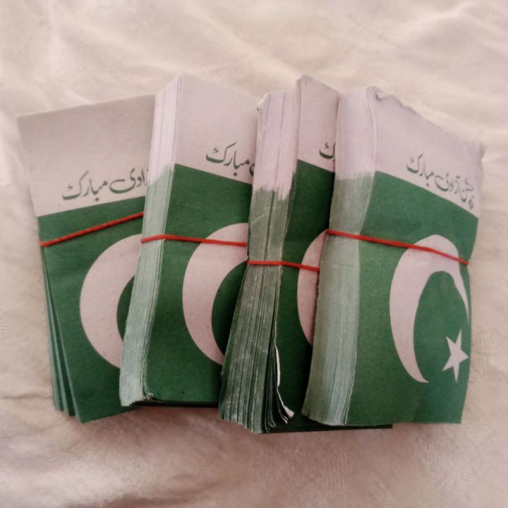 Jhandian Paper Flag Pakistan Independence Day | Pakistani Paper Flag ...