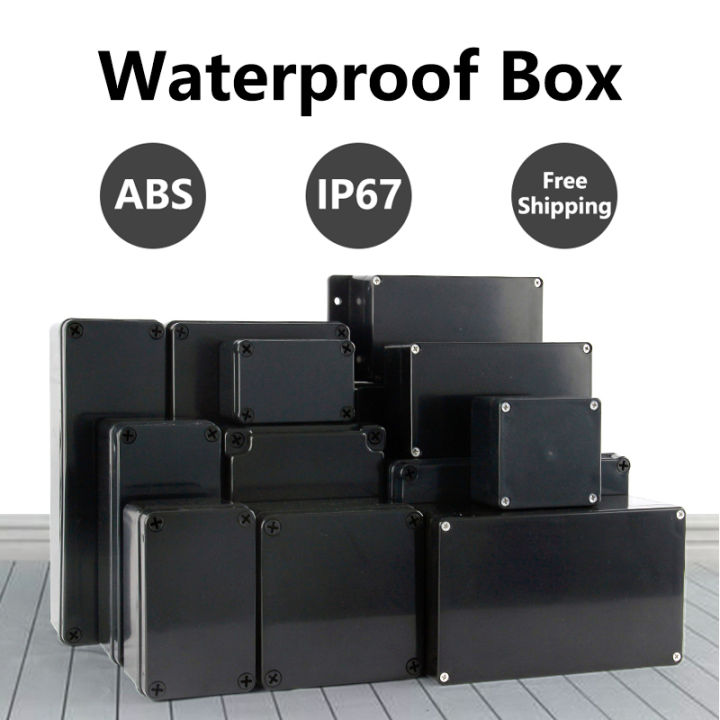 Black Box Outdoor Waterproof Case Plastic Box Electronic Project Case ...