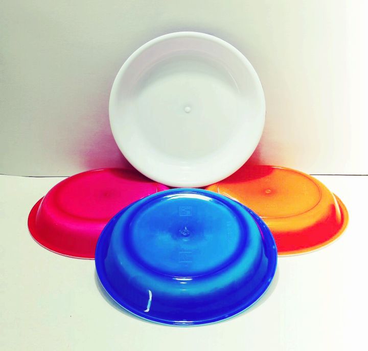 Plastic Plates / Multi Color Plates/ 9” Plates/ Heavy Plates | Daraz.lk