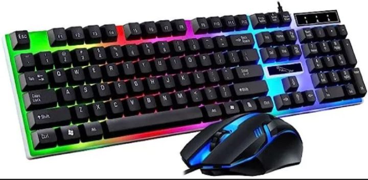 G21B Gaming Keyboard waterproof and mouse wired USB Colourful RGB ...