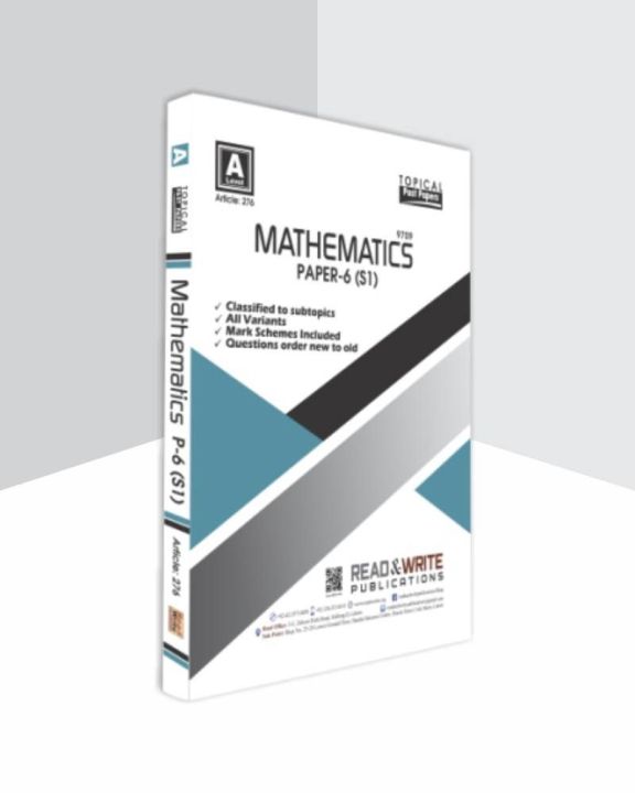 Mathematics A Level Paper 6 (S1) Topical past paper | Daraz.pk