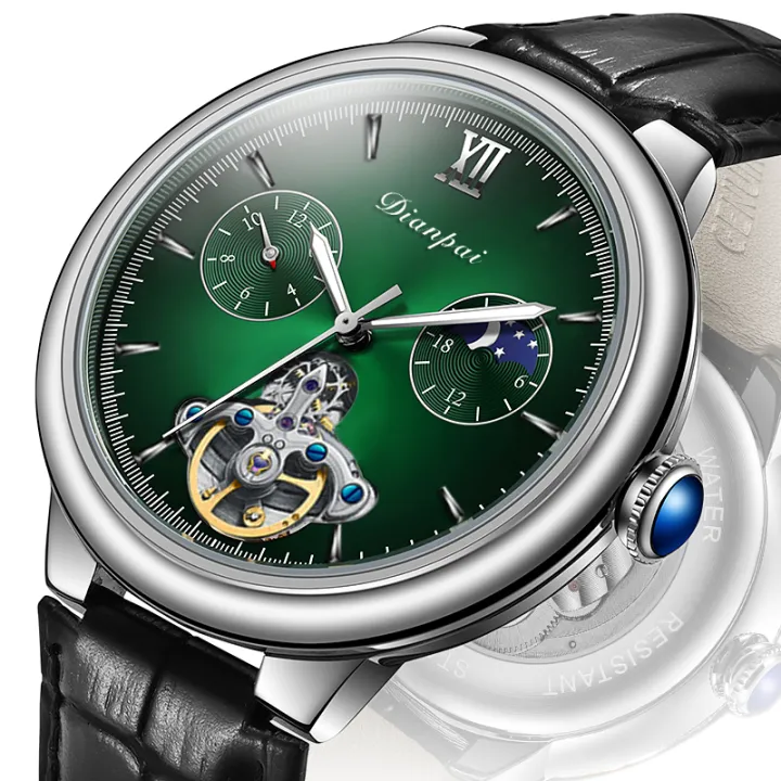 Dianpai men's automatic mechanical watch famous watch, skeleton tide ...