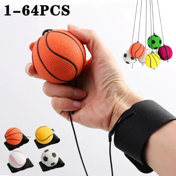 Elastic Hand Swing Ball Wrist Strap PU Elastic Ball Outdoor Exercise ...