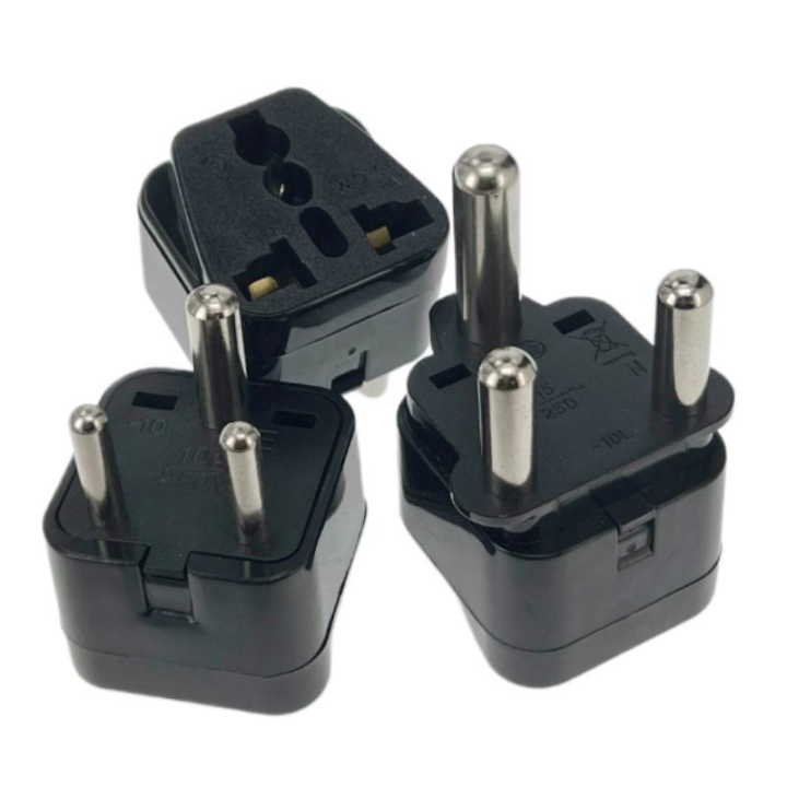 South africa plug 15A AC250V Type M big round 3pins India conversion ...