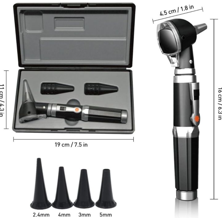 Otoscope - Ear Scope with Light, Fiber Optic Otoscopes with Hard ...