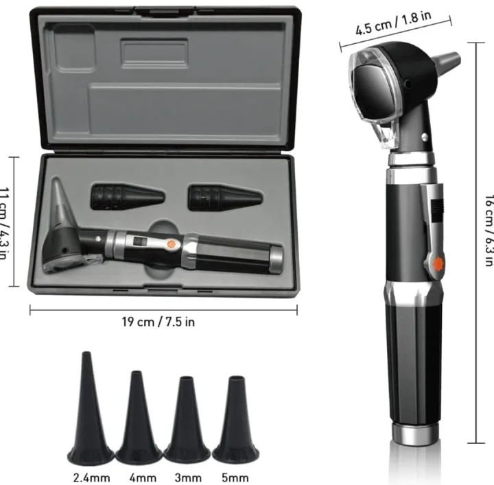 Otoscope - Ear Scope with Light, Fiber Optic Otoscopes with Hard ...
