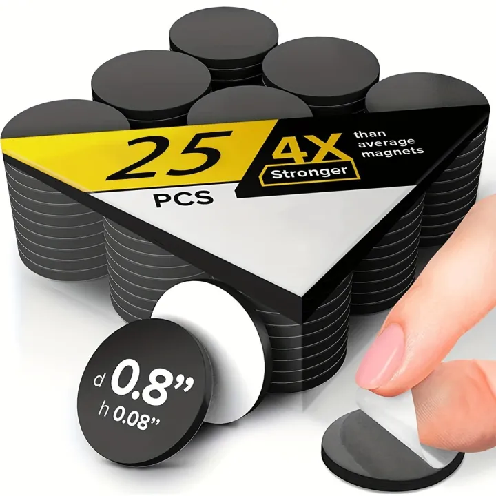 Easy-Peel 0.8" Magnetic Dots - Strong Adhesive, Flexible Sticky Magnets ...