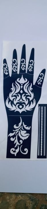 Mehdi stickers, bridal mehndi stickers, girls hand mehndi henna stencil ...