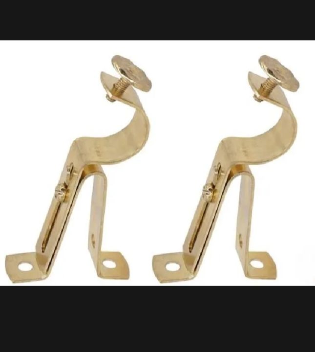 PACK OF 10 peer CURTAIN ROD HOLDER ADJUSTABLE GOLDEN | Daraz.pk