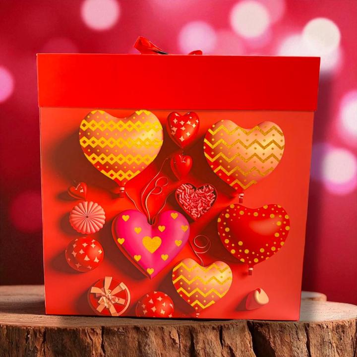 Gift Box for Birthday, Anniversary & Valentine – Decorative Red Heart ...