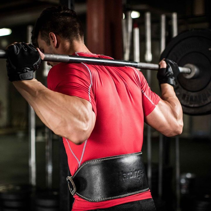 harbinger weight lifting leather jym belt 4 and 6 inches export quality ...