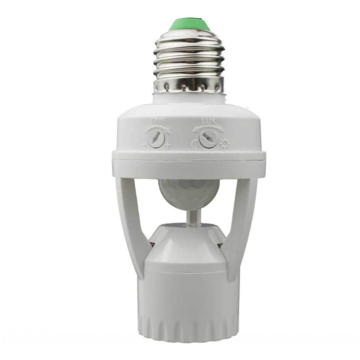 E27 Socket Converter with PIR Motion Sensor Ampoule AC100-240V LED E27 ...