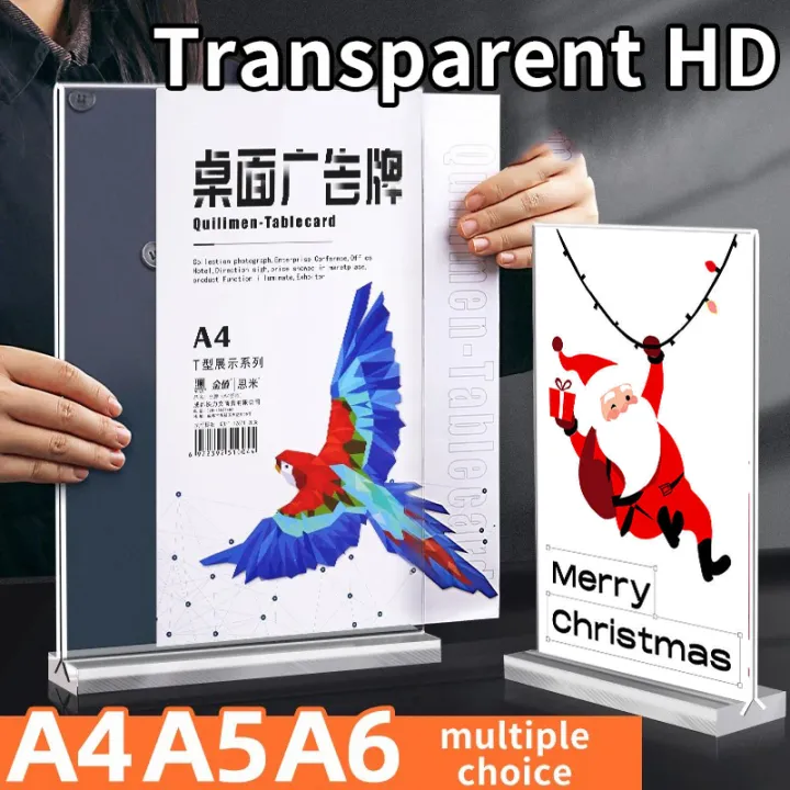 Acrylic Desktop Display Frame Table Card Sign Collection Photo ...