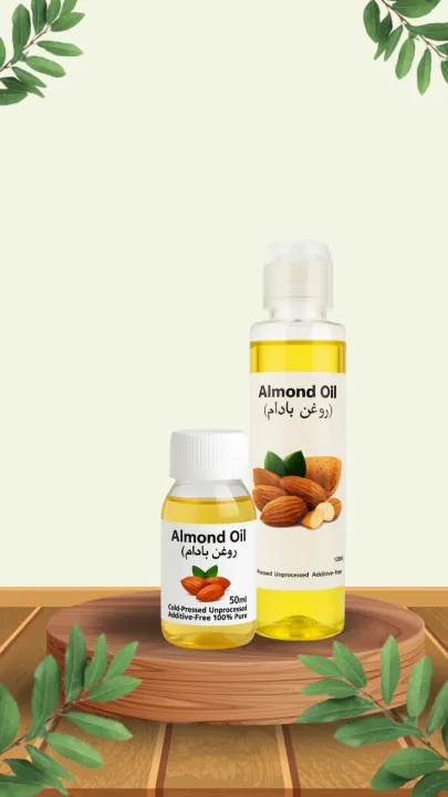 Organic Almond Oil | Roghan Badam Shirin | Sweet Almond Oil Cold ...