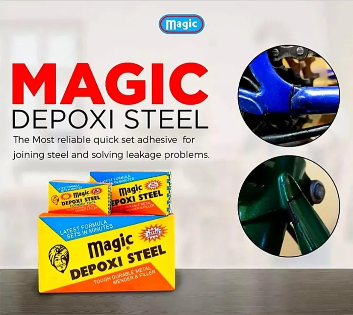 Pack of 2 Magic Depoxi Steel. A Product For Industry Auto and Workshop ...