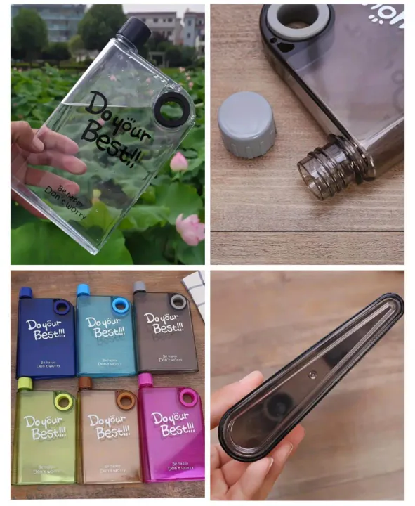 350ML Creative Square Book Water Bottle Notebook Shaped Water Cup ...