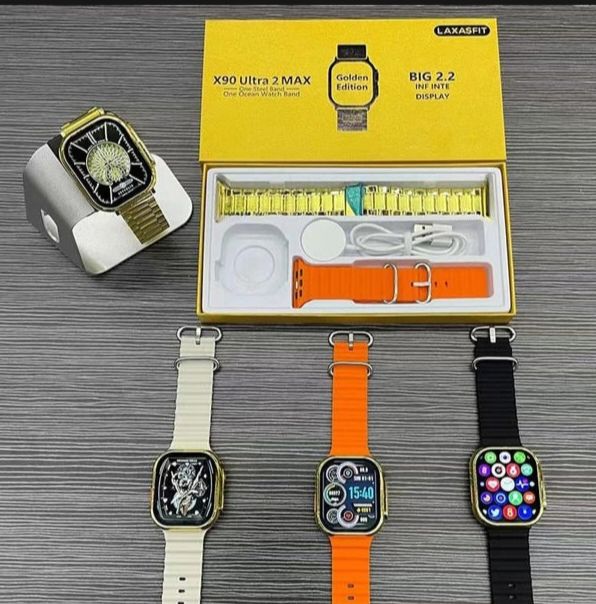 X9 Ultra pro Max Smart Watch - Golden Edition |2.02 Inch Bezel Less ...