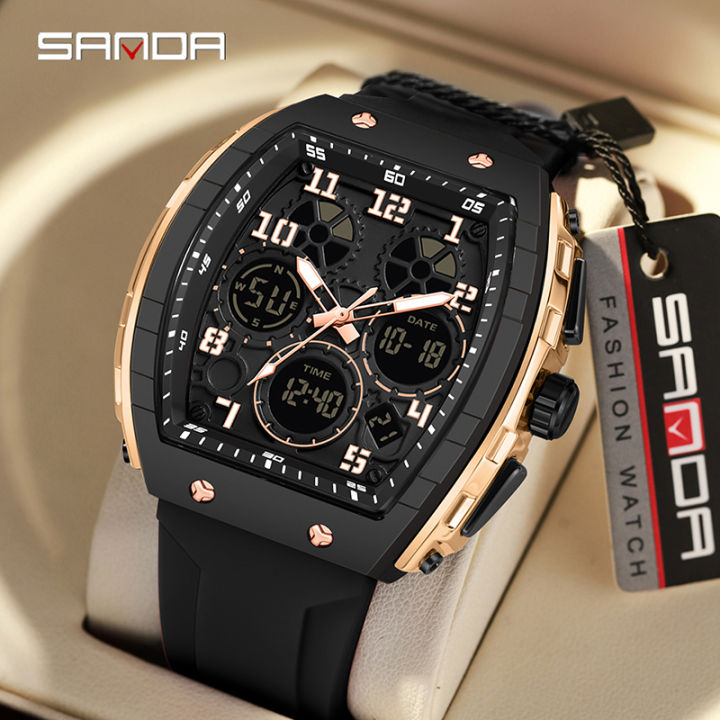 Sanda brand's 6157 new electronic watch digital multifunctional fashion ...