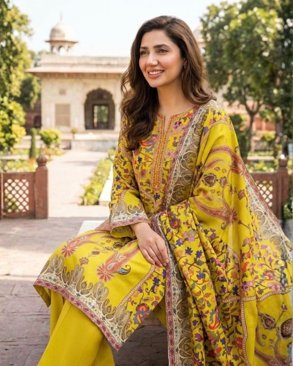 Shahi Qalamkar Shamoze Silk Digital Print 3PC Suit – New Collection ...