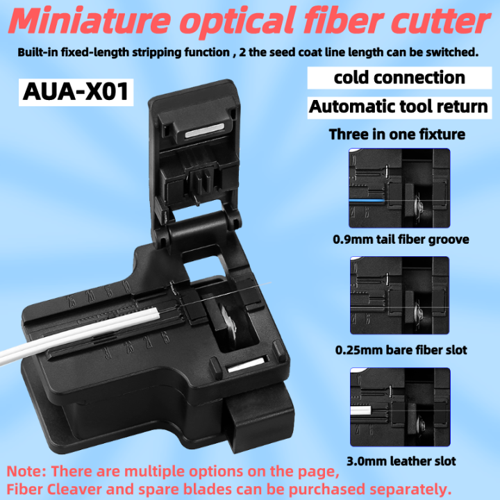 AUA-X01 Miniature Optical Fiber Cutter Automatic Tool Return FTTH Cold ...
