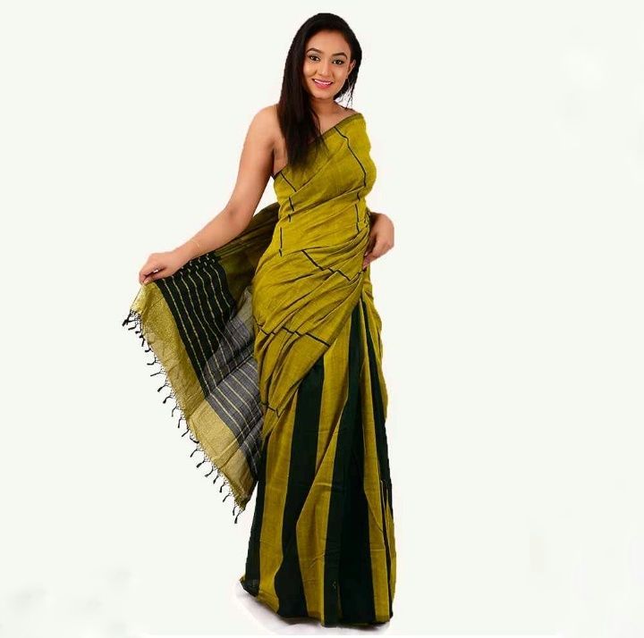 Half Cotton Handloom Saree for Women with Fashionable Jacket Latest ...