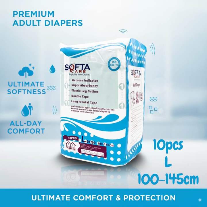 Softa Care Adult Diapers L 10 Pcs | Daraz.lk