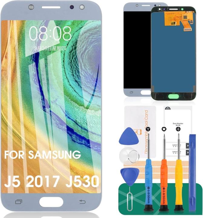 J5 2017 J530 LCD Display + Touch Screen Panel – White Color – With Free ...
