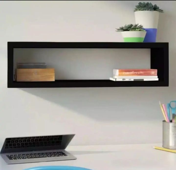 Wall Mounted Storage Bookshelf, ASWOOD Modern Book Rack, Study Room ...