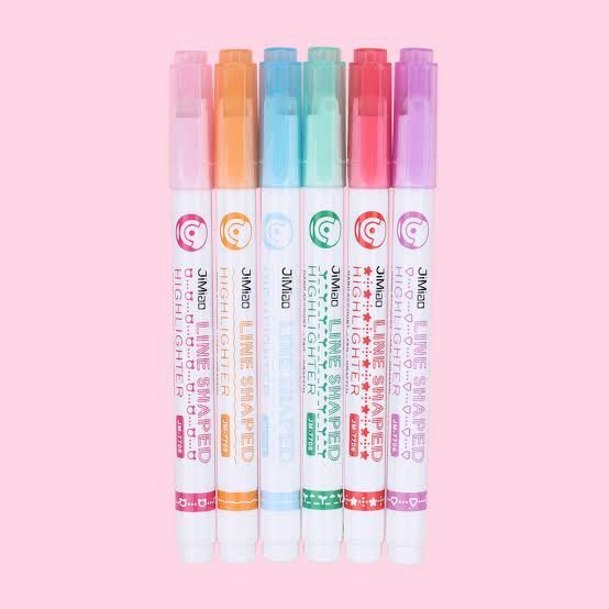 6 pcs curve shapes roller markers set - multicolor | Daraz.pk